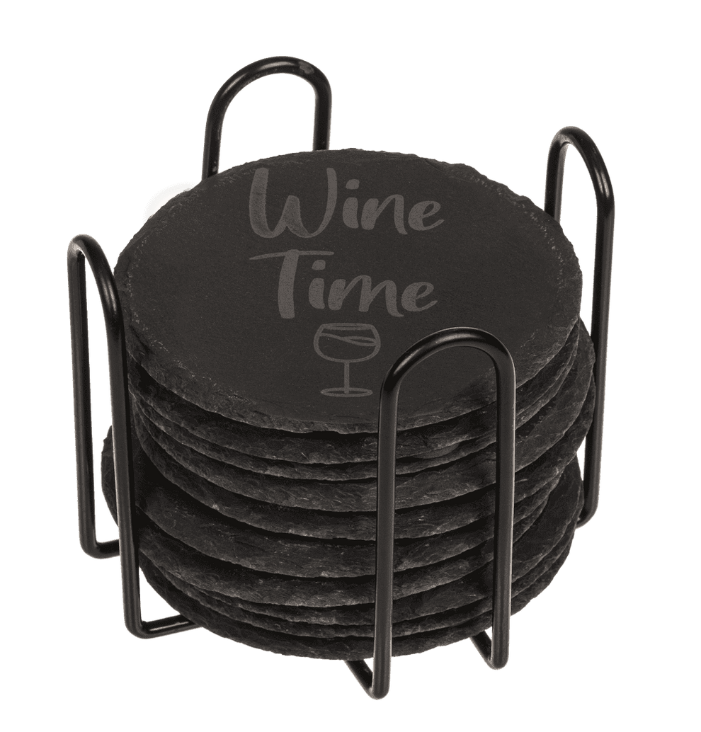 Slate coaster, with laser printing, – Out of the Blue