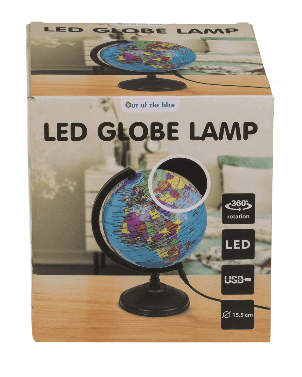 Lamp with LED, Globe, – Out of the Blue