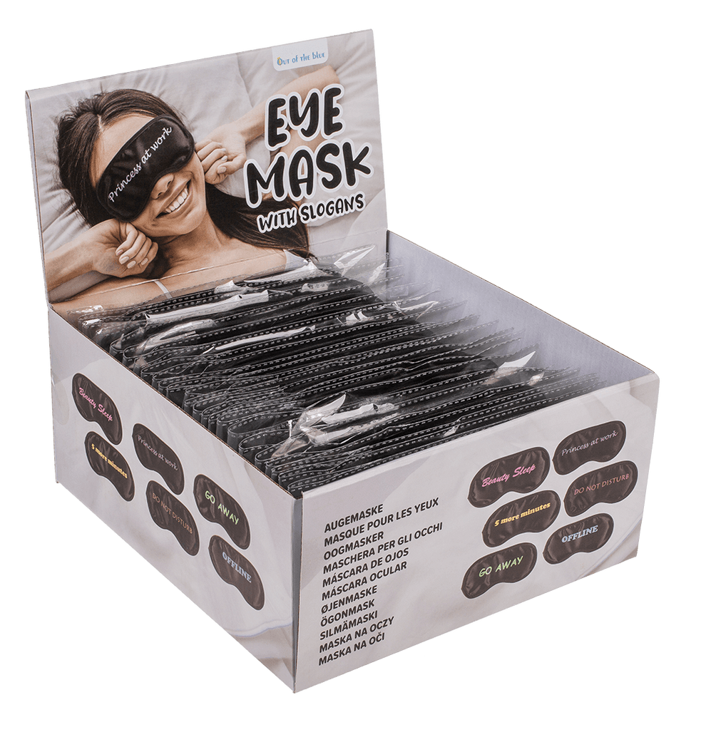 Eye Mask with English slogans, – Out of the Blue